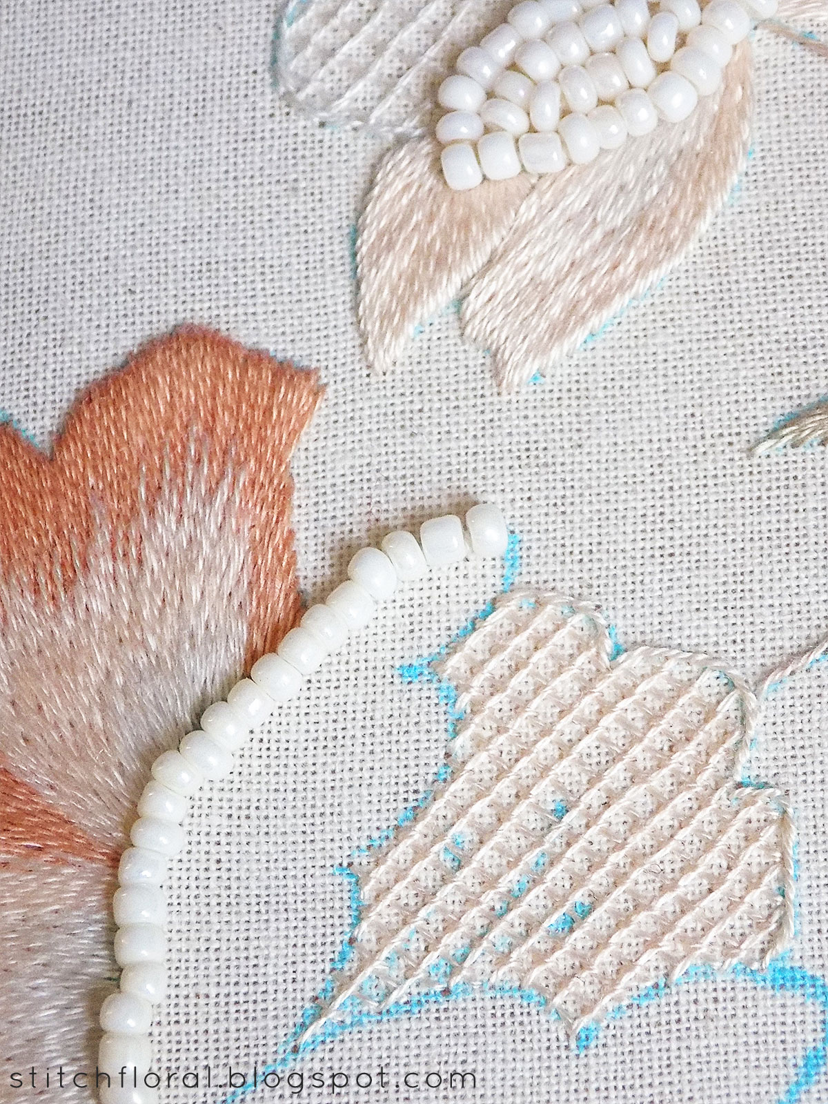 "Fall wedding" Part 2: Beaded filling tutorial - Stitch Floral