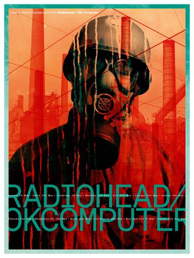 INSIDE THE ROCK POSTER FRAME BLOG: Carl Glover Radiohead OK Computer ...