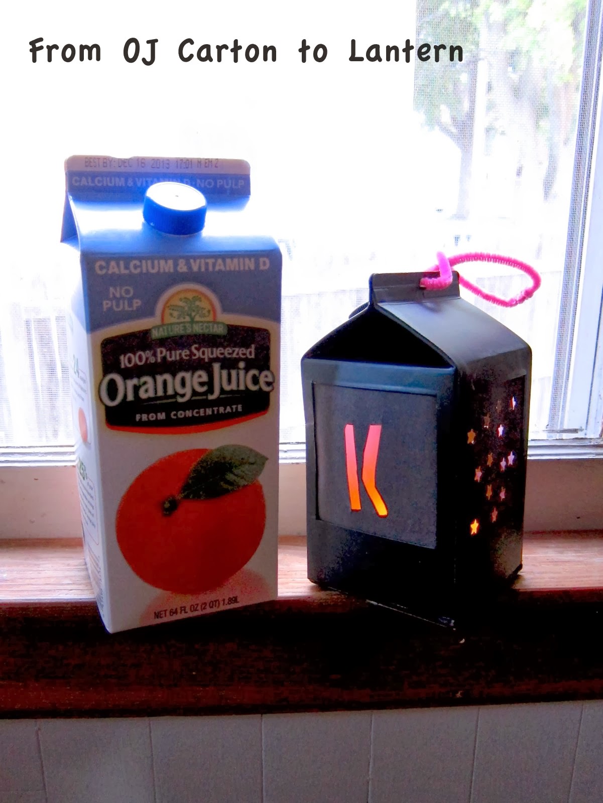 Orange Carton Lanterns