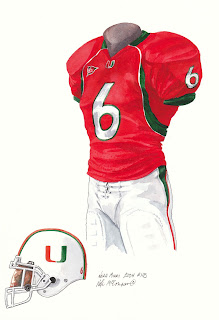 University of Miami Hurricanes Football Uniform and Team History ...