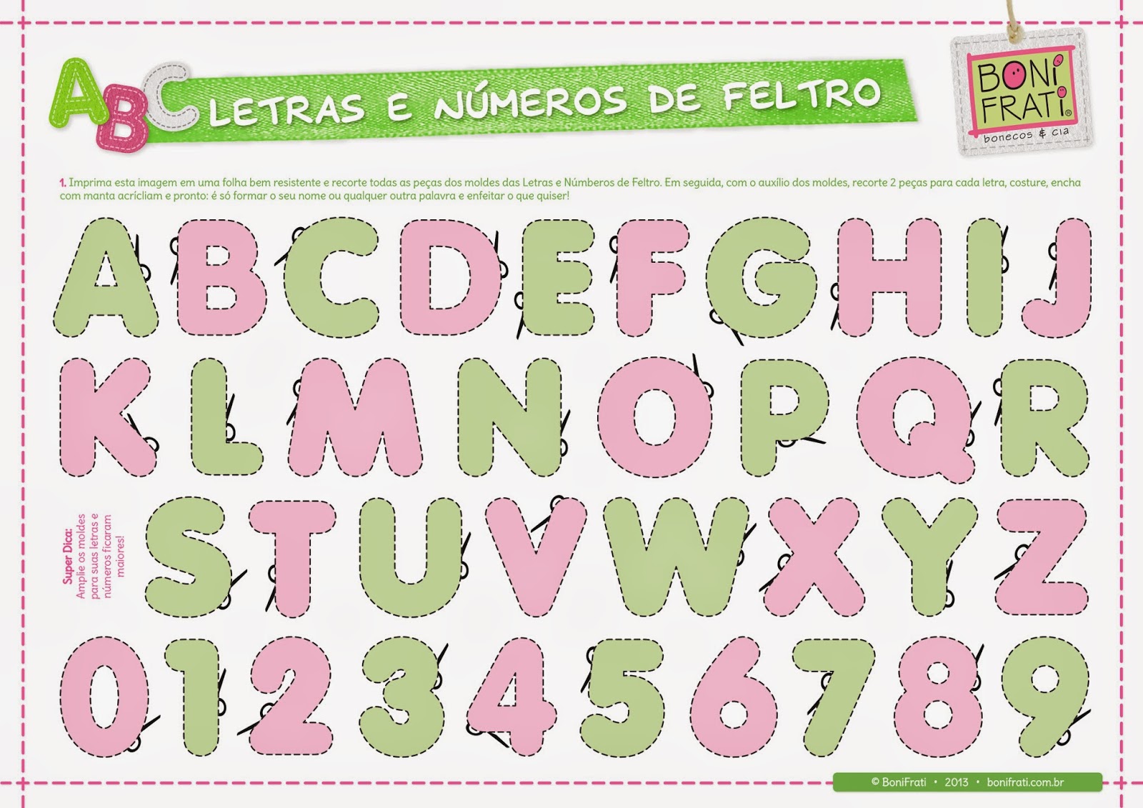 Molde De Letras Feltro - BRAINCP