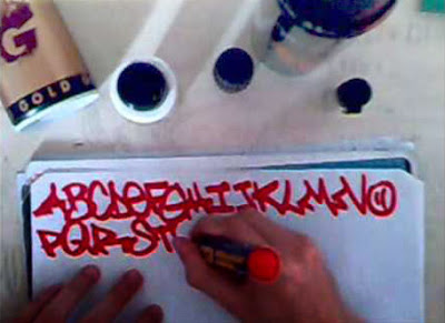 New Graffiti Art: Style Red Graffiti Alphabets
