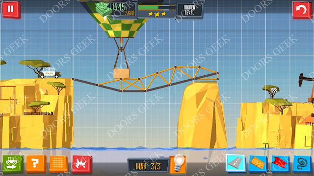 Build a Bridge! Hidden Level 3 Solutions ~ Doors Geek