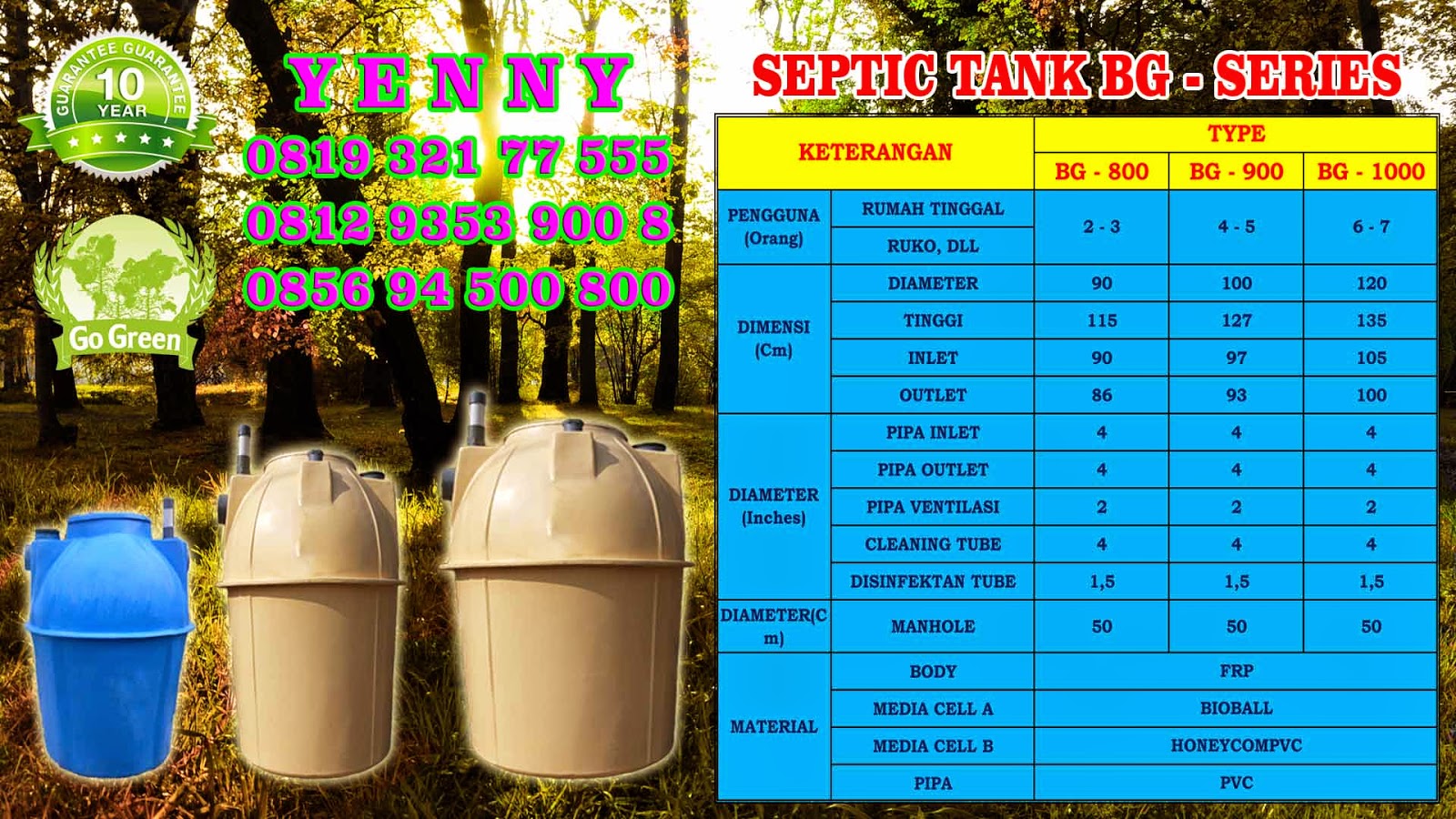 UKURAN SEPTIC TANK