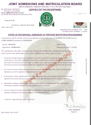 How To Print JAMB/School Admission Letters and Result - School Contents