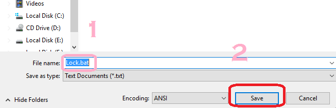 [Windows Trick] How to Lock a Folder with a password using Notepad?