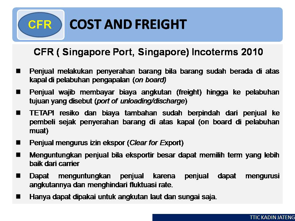 Memahami Standard Incoterm 2010