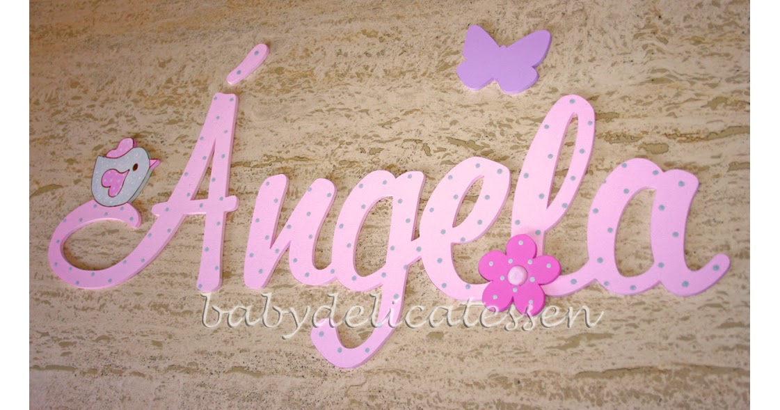 BABY DELICATESSEN LETRAS DE MADERA: ÁNGELA