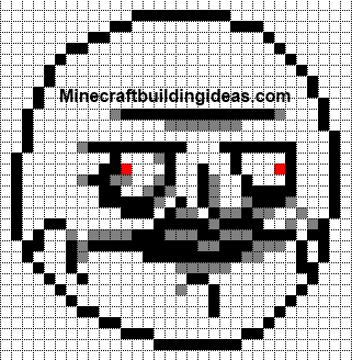 Pixel Art Minecraft Troll Face