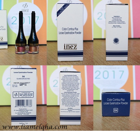 Review: Inez Loose Eyeshadow Powder 02 Aztec Gold dan 04 Glamourous Red ...