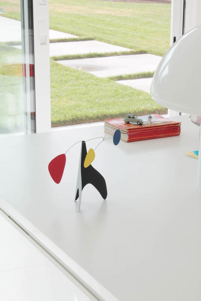 Alexander Calder-Style Art Stabile: Red, Blue & Yellow