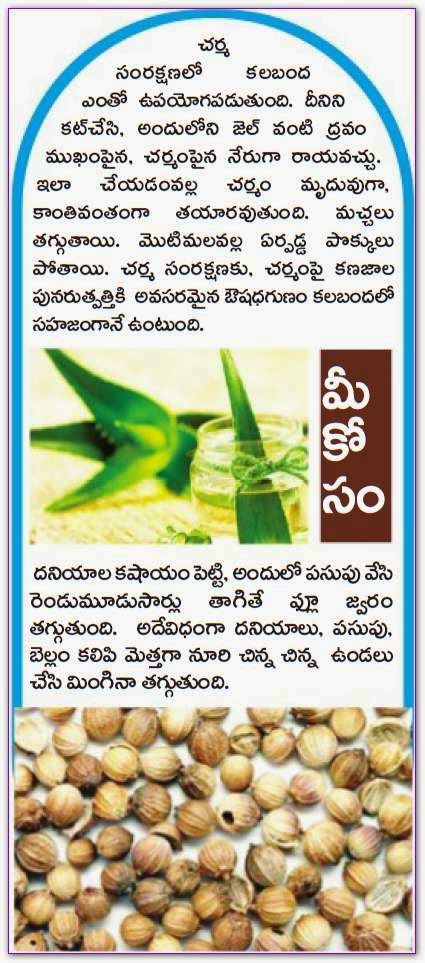 TELUGU WEB WORLD: SKIN CARE WITH NATURAL KALABANDHA TREE