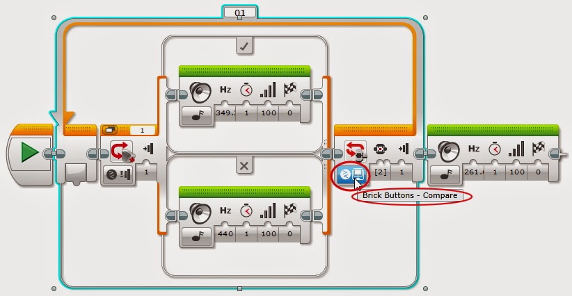 EV3 程式教學13 - Loop Block (Brick Buttons)｜探奇工作室 Touch Classroom