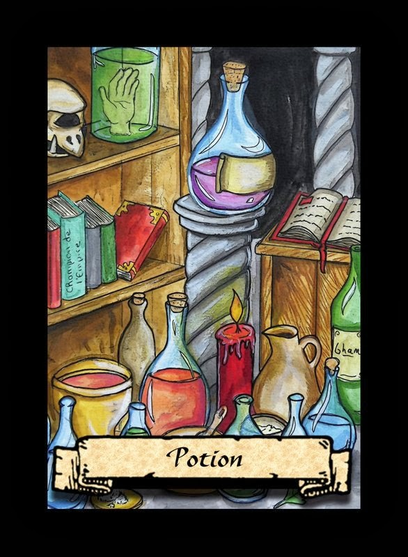 3D Board Games And Miniatures: HeroQuest - Cartes Potions