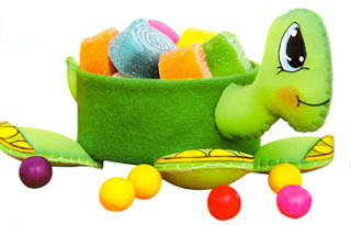 Mis manualidades y mucho mas: Dulcero foami figura tortuga