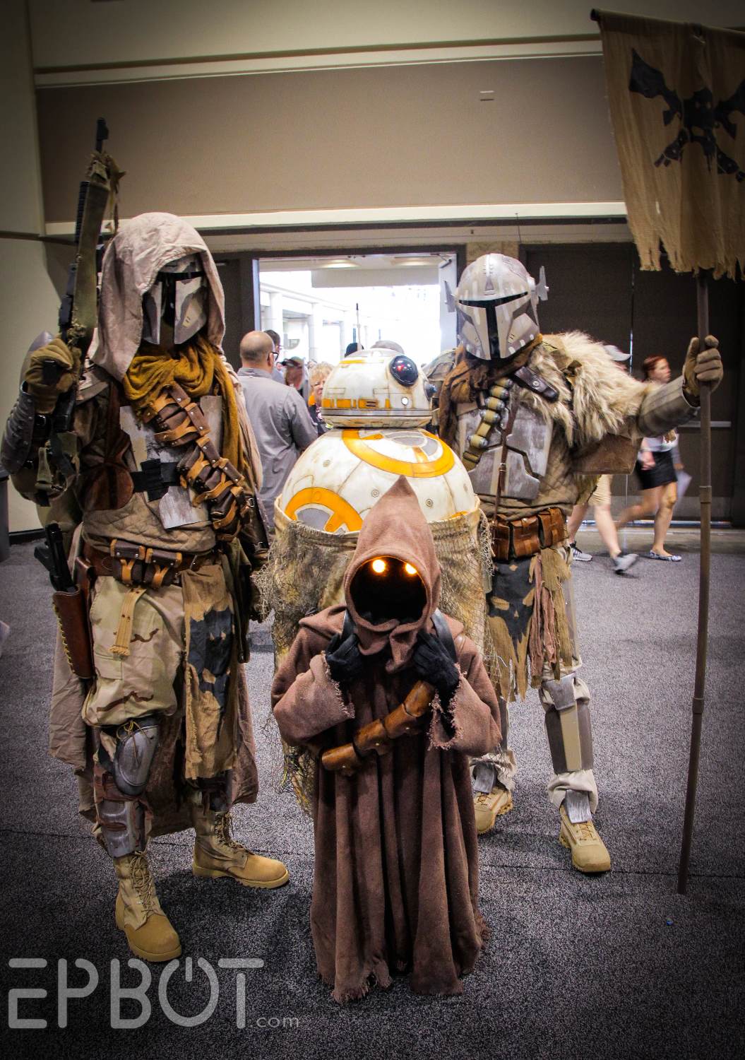 EPBOT: A Jawa Carrying BB-8 Walks Into Star Wars Celebration 2017...