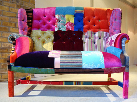 Sew Ruthie Style: More patchwork sofa cover