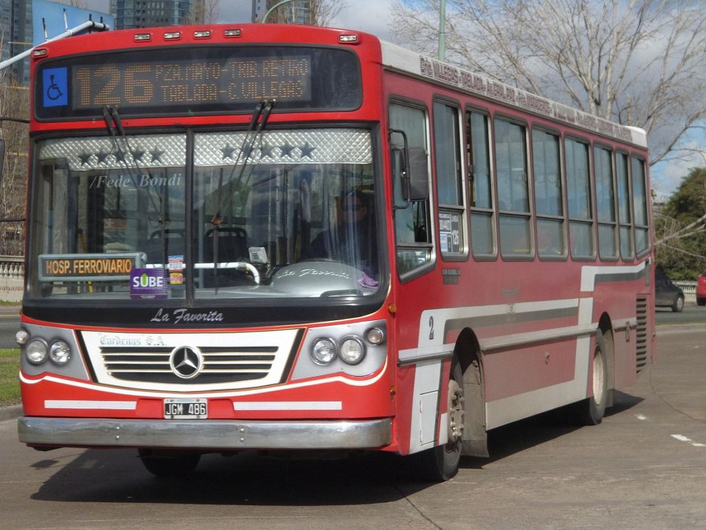 Recorrido de la Linea 126 de Buenos Aires