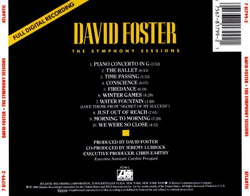 ENTRE MUSICA: DAVID FOSTER - The symphony sessions (1988)