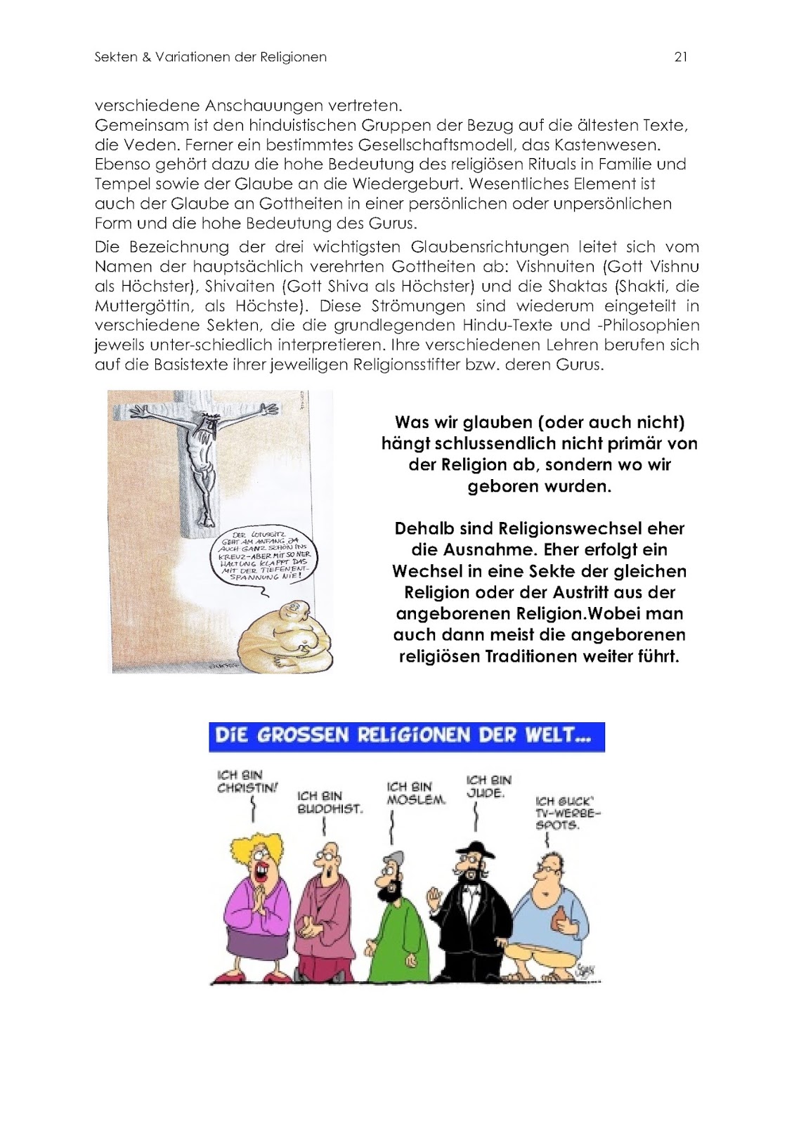 Simba-Broschüren: 153. Sekten der Religionen