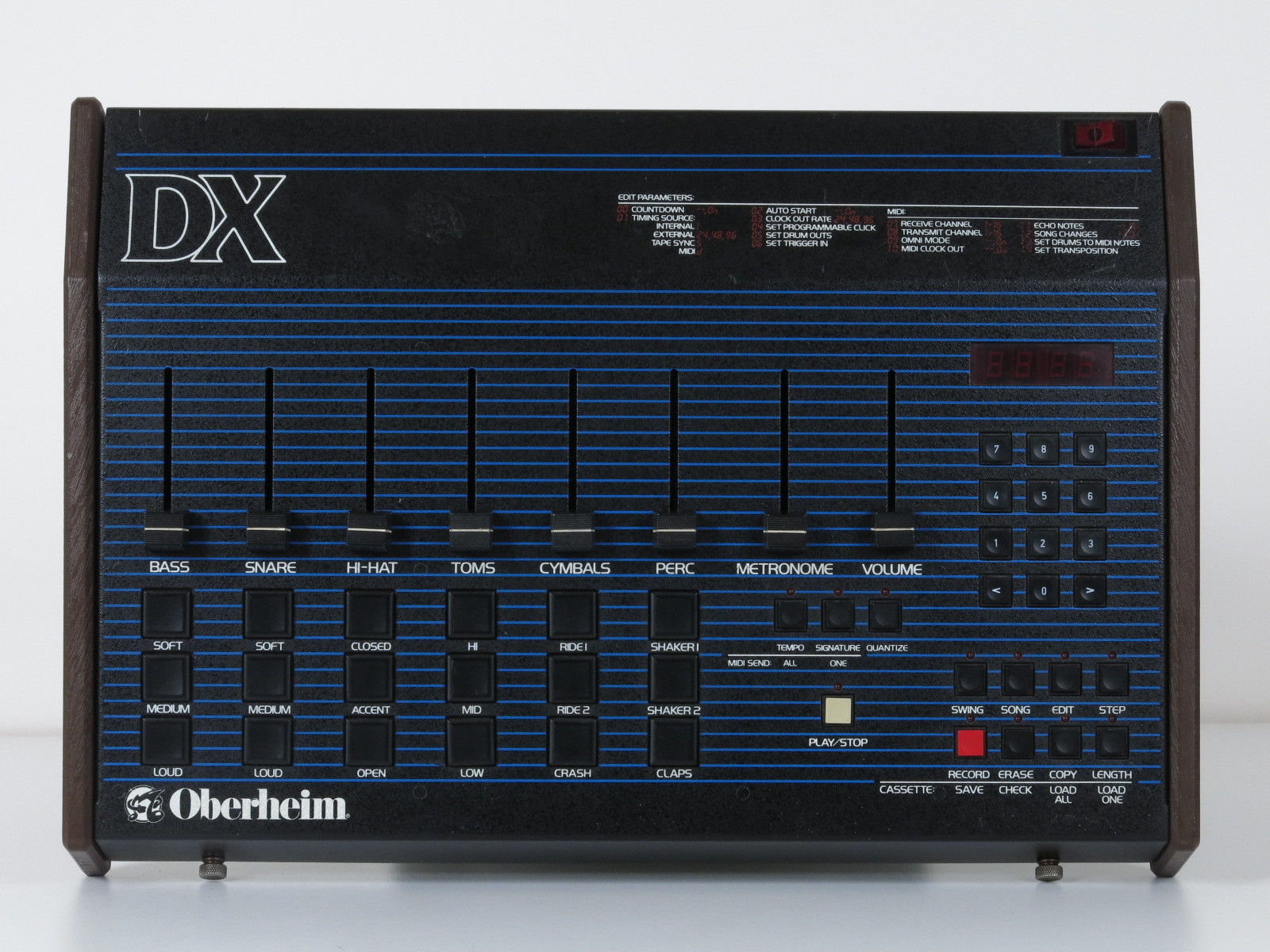 MATRIXSYNTH: Oberheim DX with factory MIDI vintage drum machine SN R73252