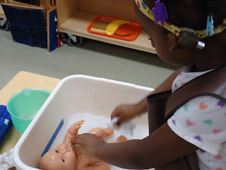 Marquette Montessori - Miss Knapp's Class: Babydoll Washing