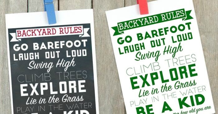 The Best Summer Rules Printable for Backyard Fun | Sunny Day Family