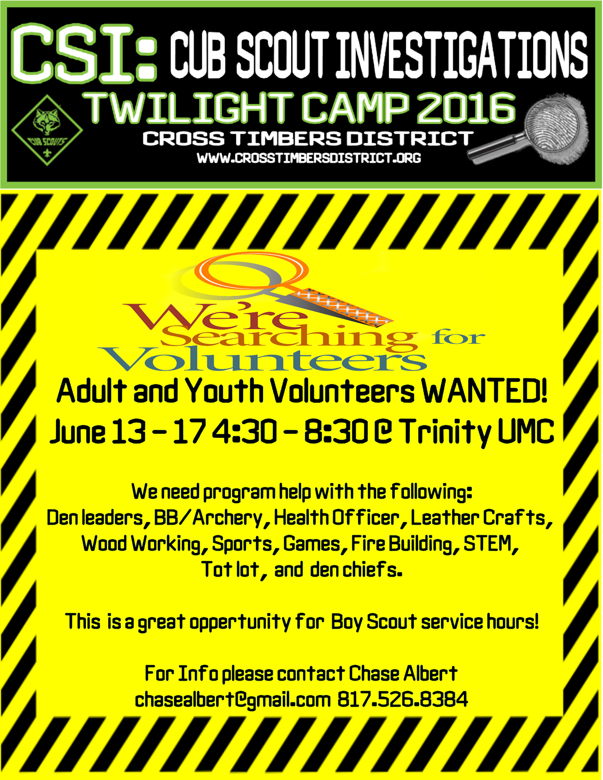 BSA Arrowhead LHC District: DAY CAMP VOLUNTEERS WANTED!!!
