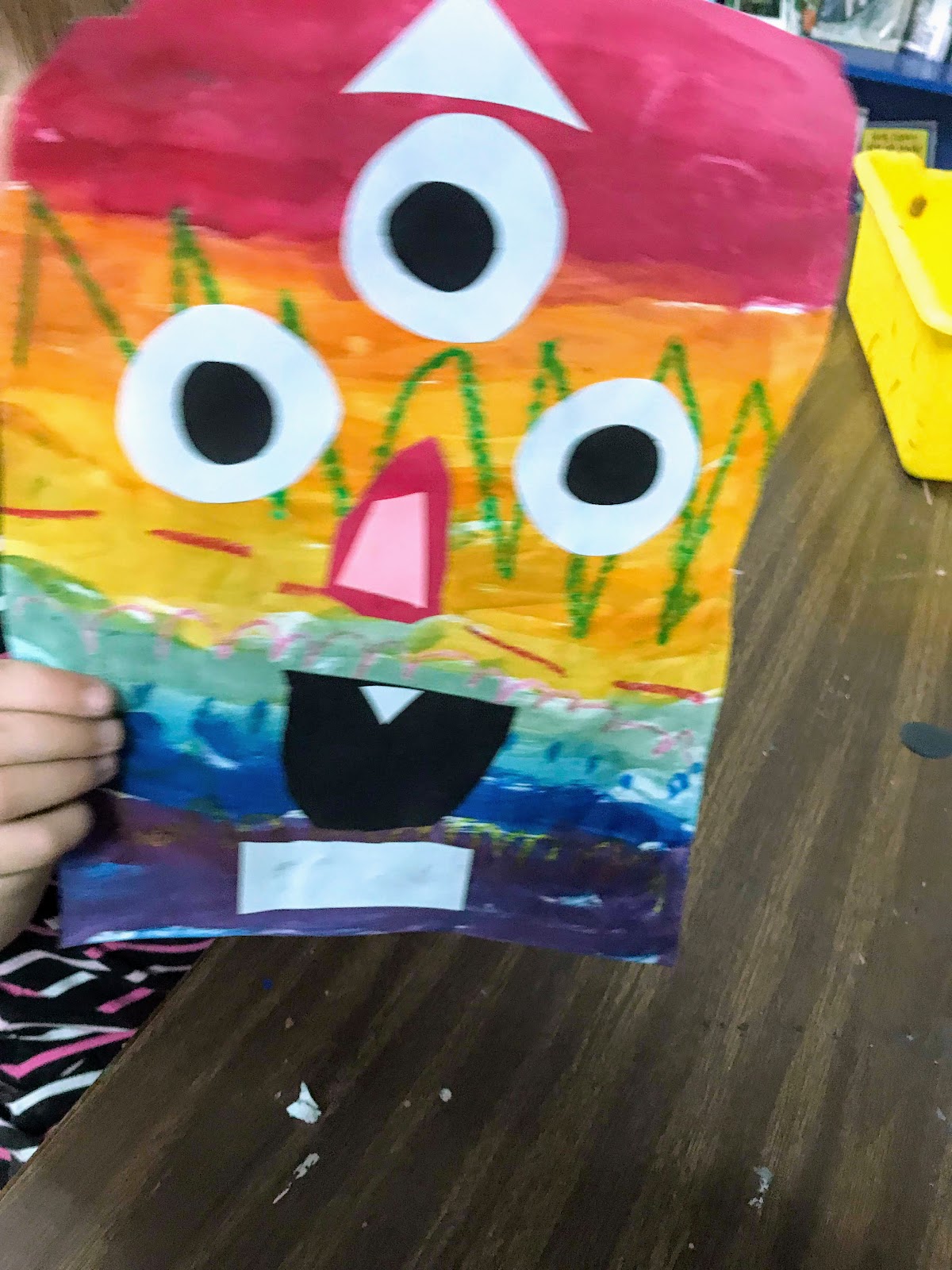 Elements of the Art Room: Kindergarten Line Painting Monsters