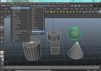 Digital Modelling: Creating shapes using Maya