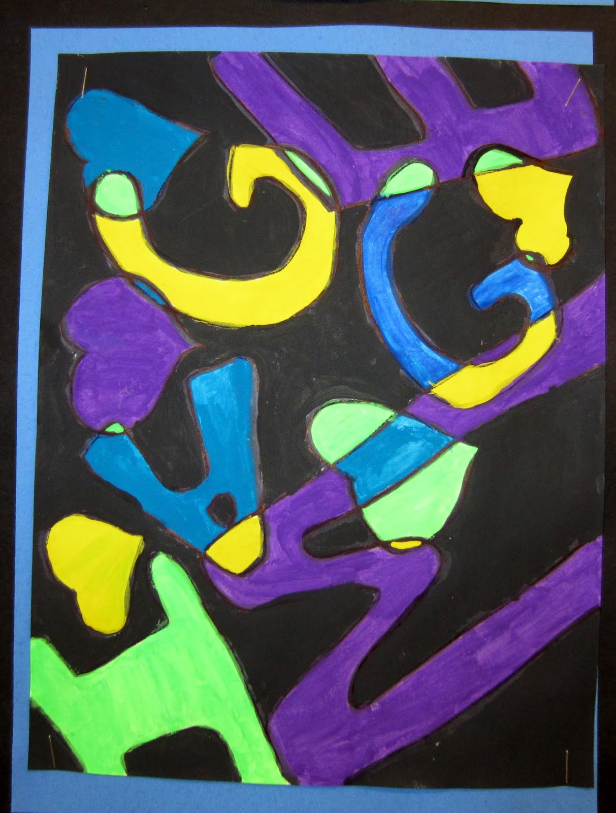 Mrs. Art Teacher!: Hidden names painting