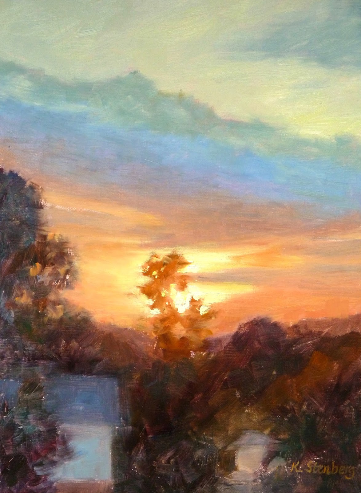 Kim Stenberg's Painting Journal: "Summer Sunrise" (oil on linen, 12" x ...