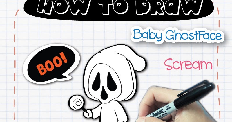 HOW TO DRAW : Baby GhostFace