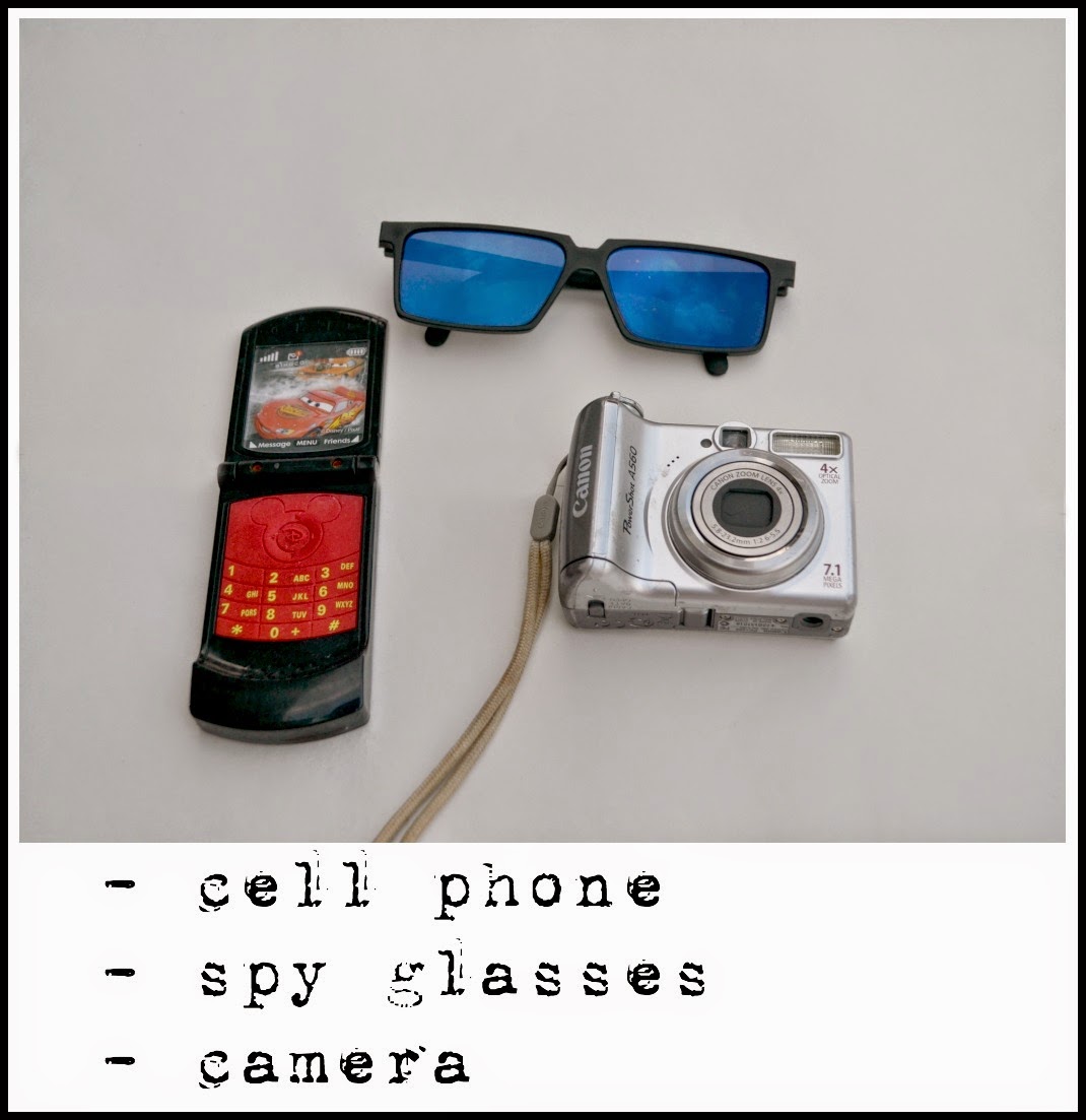 And that's how my spy kit started out. Over a short time, we also added: