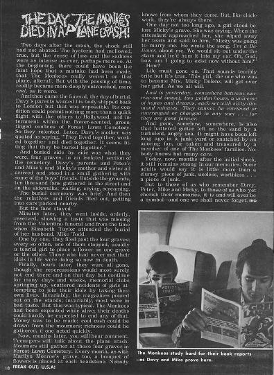 Extra! The New Monkey Times/ Day The Monkees Died In A Plane Crash ...