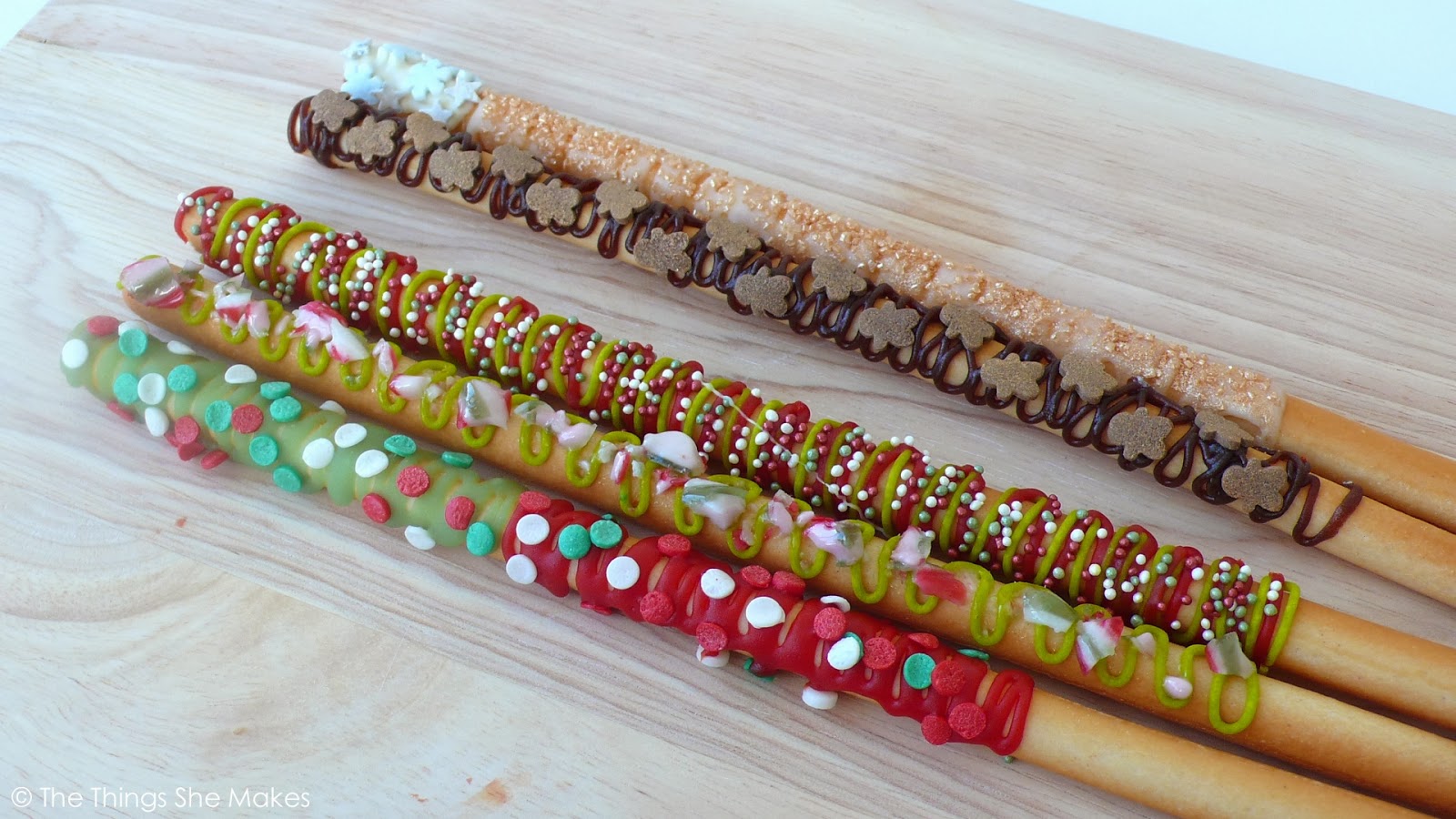 Christmas Chocolate Breadsticks | The Things She Makes
