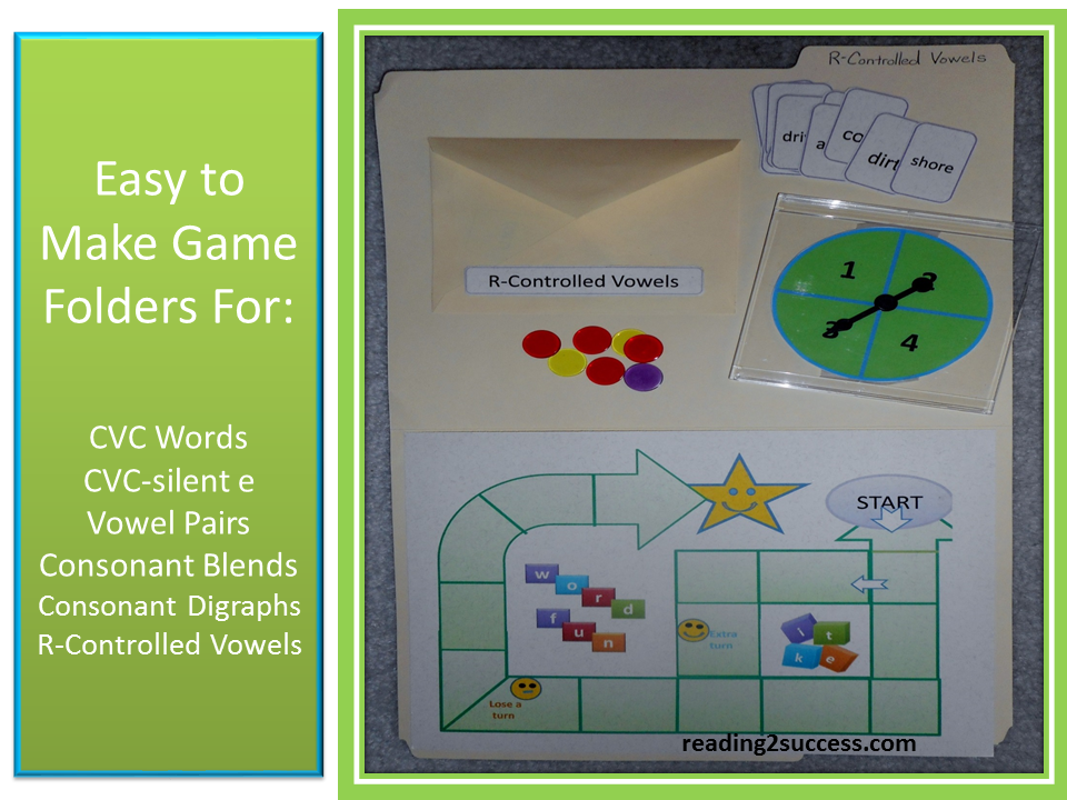 Reading2success: Easy to Make Phonics Game Folders