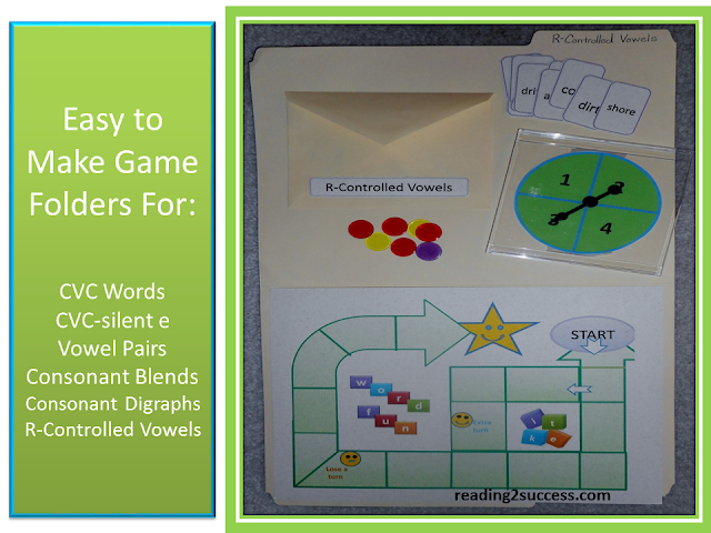Reading2success: Easy to Make Phonics Game Folders