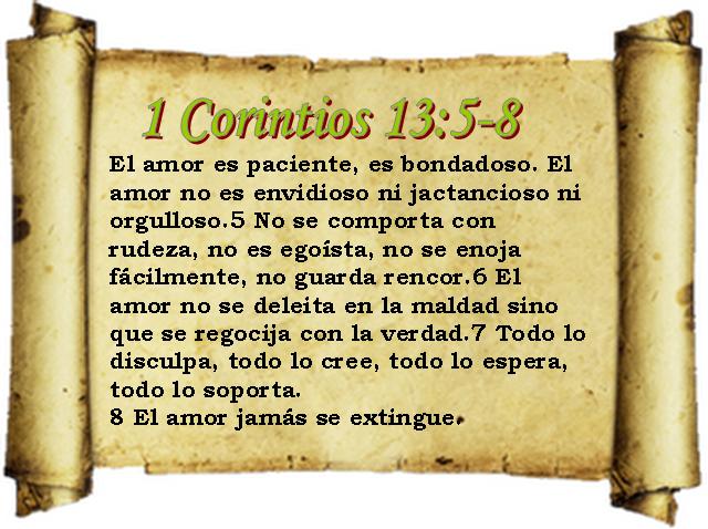 marisel@reflexiones.com: 1 CORINTIOS 13:5-8