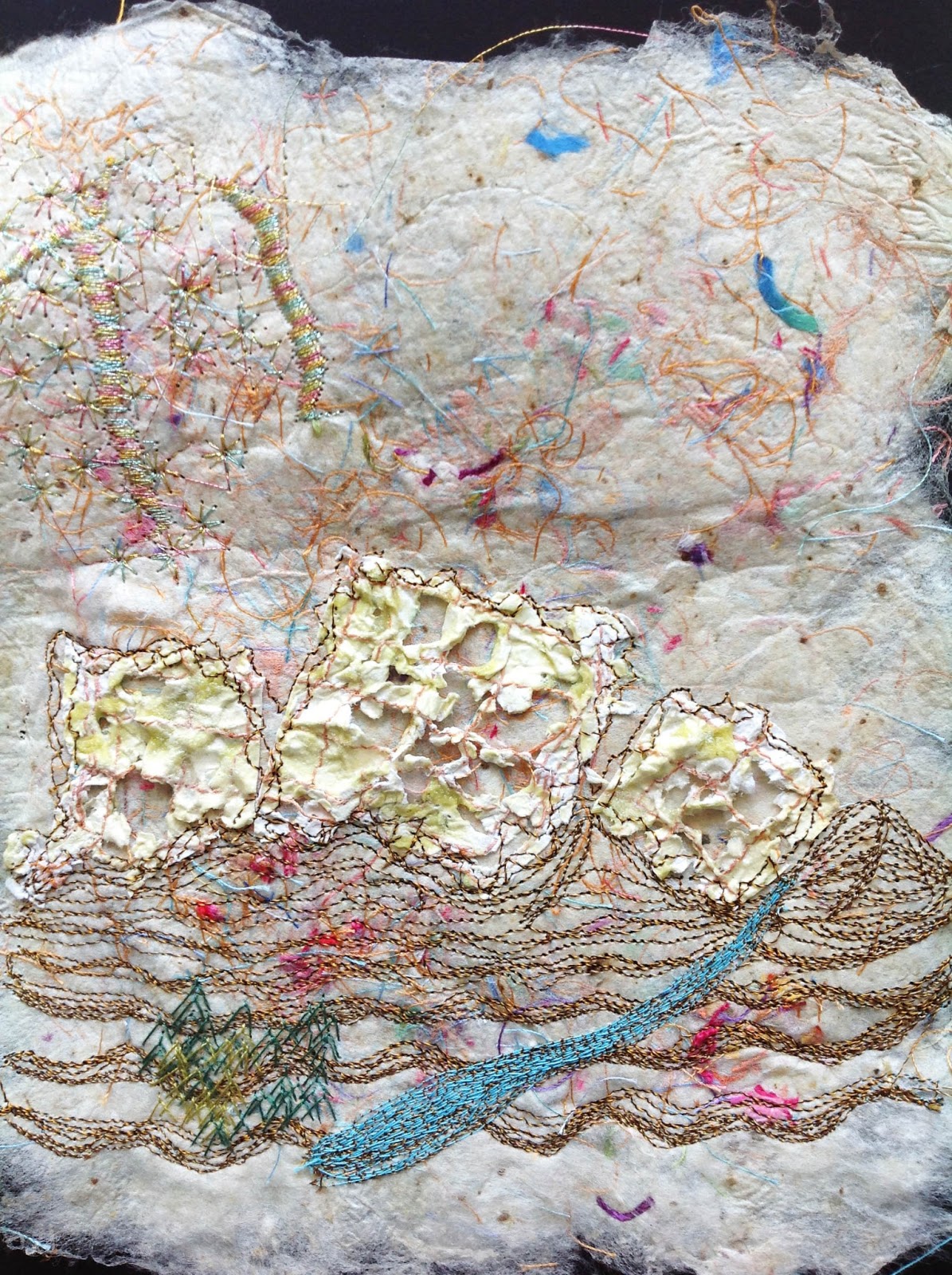 STITCHWORKS: How to make cheat's silk paper.