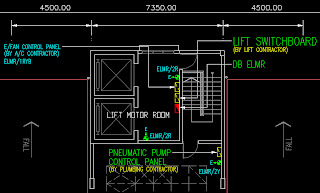 Electrical Installations: Lift motor room layout drawing