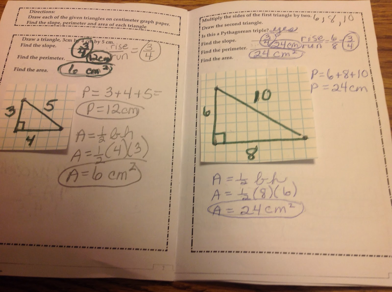 Equation Freak: Pythagorean Triple Foldable Booklet
