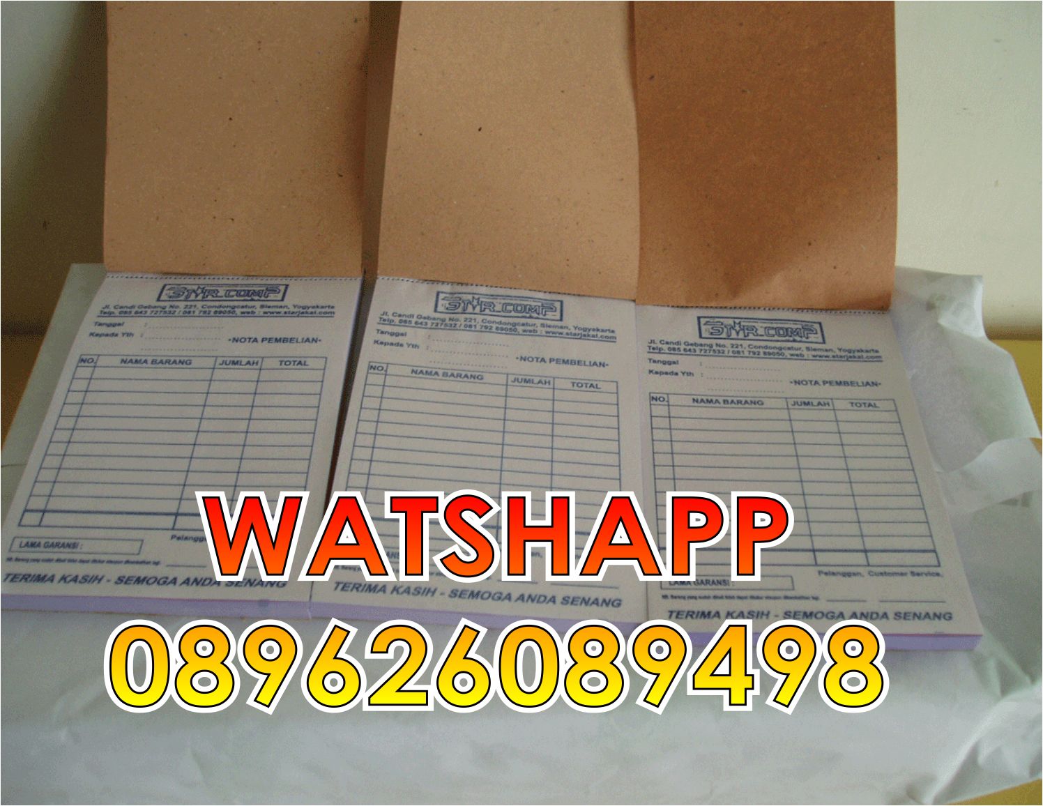 CETAK NOTA BON MURAH DI JAKARTA TIMUR HARGA MURAH ONLINE 24 JAM ...