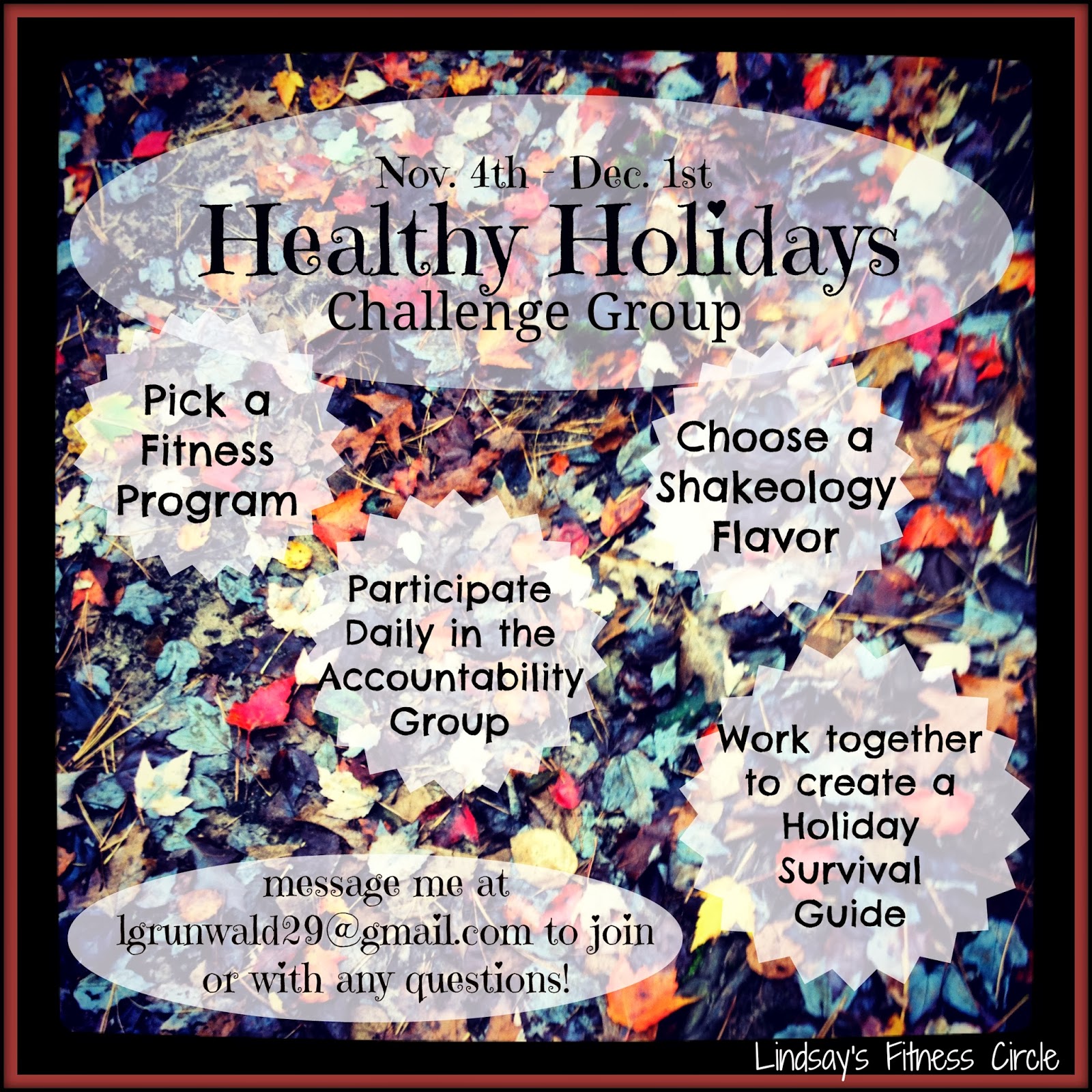 Lindsay's Fitness Circle: Healthy Holidays Challenge Group