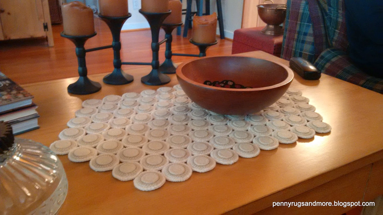 Penny Rugs and More: How to assemble those self backed penny stacks