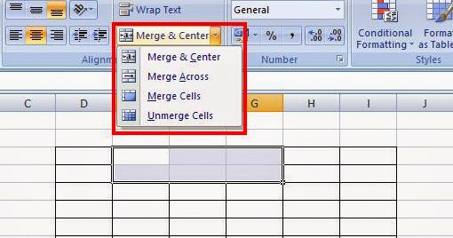 Cara Menggabungkan Cell Baris dan Colom Pada Ms.Office Excel - Cak Edukasi