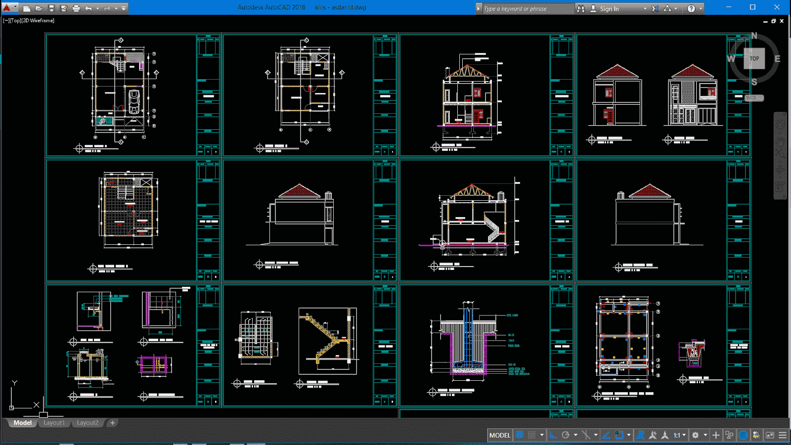 Gambar Perumahan Sederhana AutoCAD & Sketchup (Lengkap dengan RAB ...