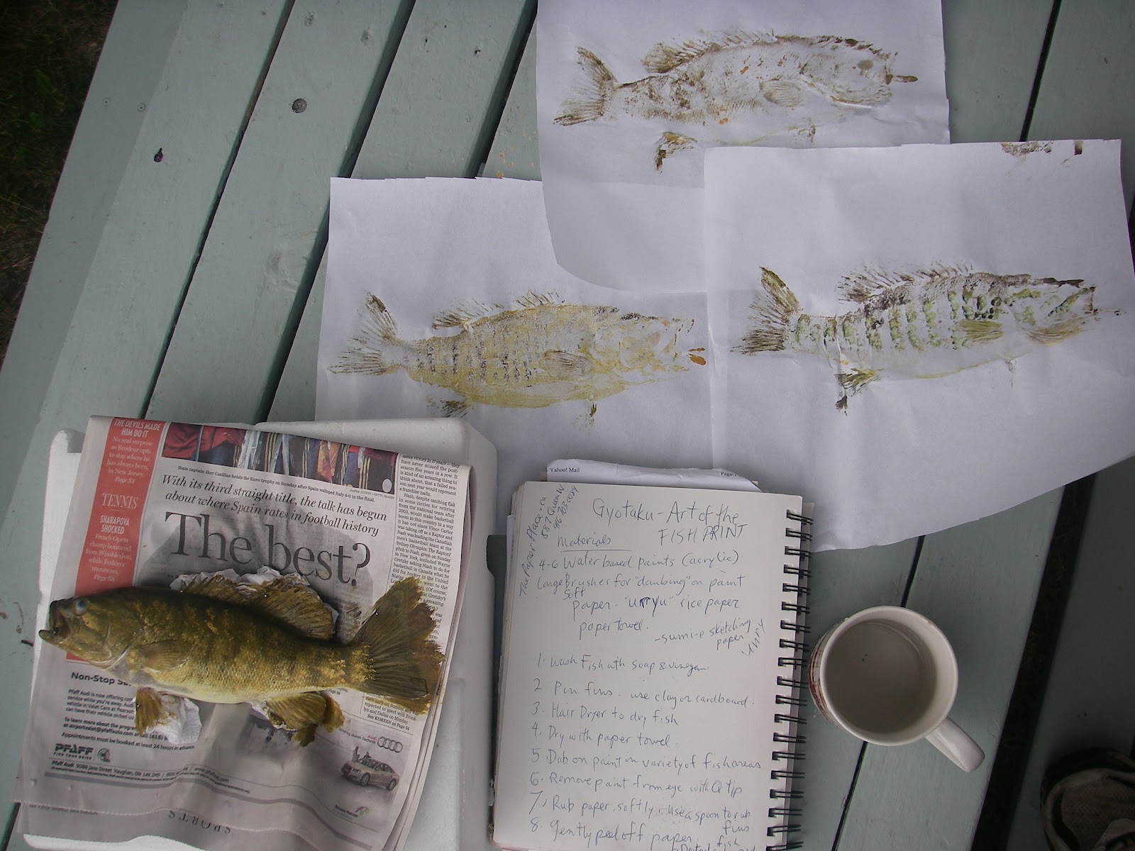 CHARLES WEISS ART: Smallmouth Bass on Rice Paper Print