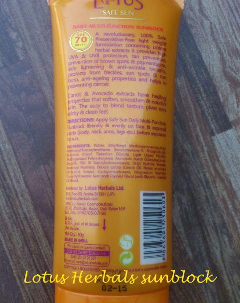 Lotus Herbals SPF-70 sunblock review – Harman's Beauty Blog