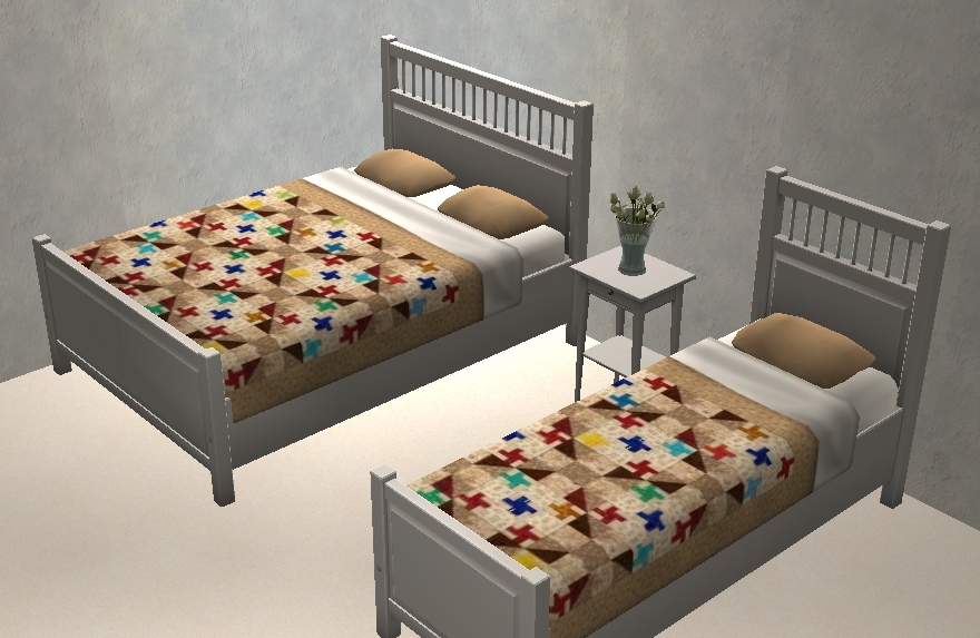 TheNinthWaveSims: The Sims 2 - 8 Quilted Bedding Recolors
